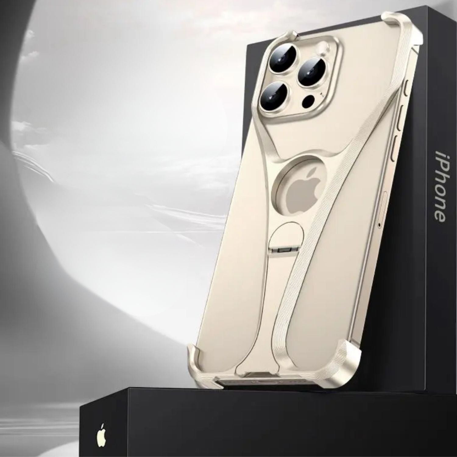 iPhone Luxury Titanium V Shape Metal Case – Super Cases India